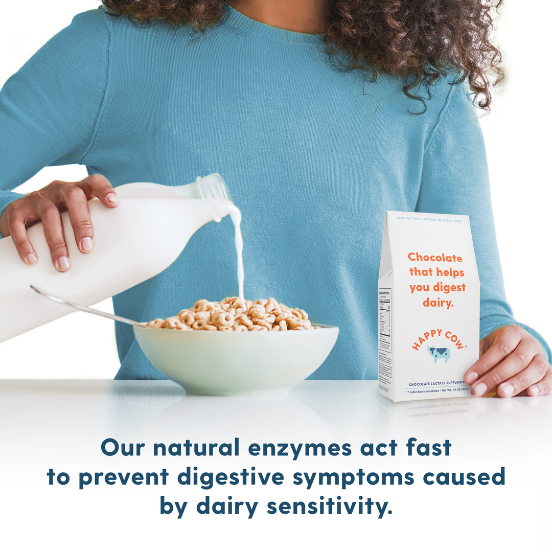 Happy Cow Chocolate, Fast-Acting Lactase Supplement, Dairy & Lactose ...
